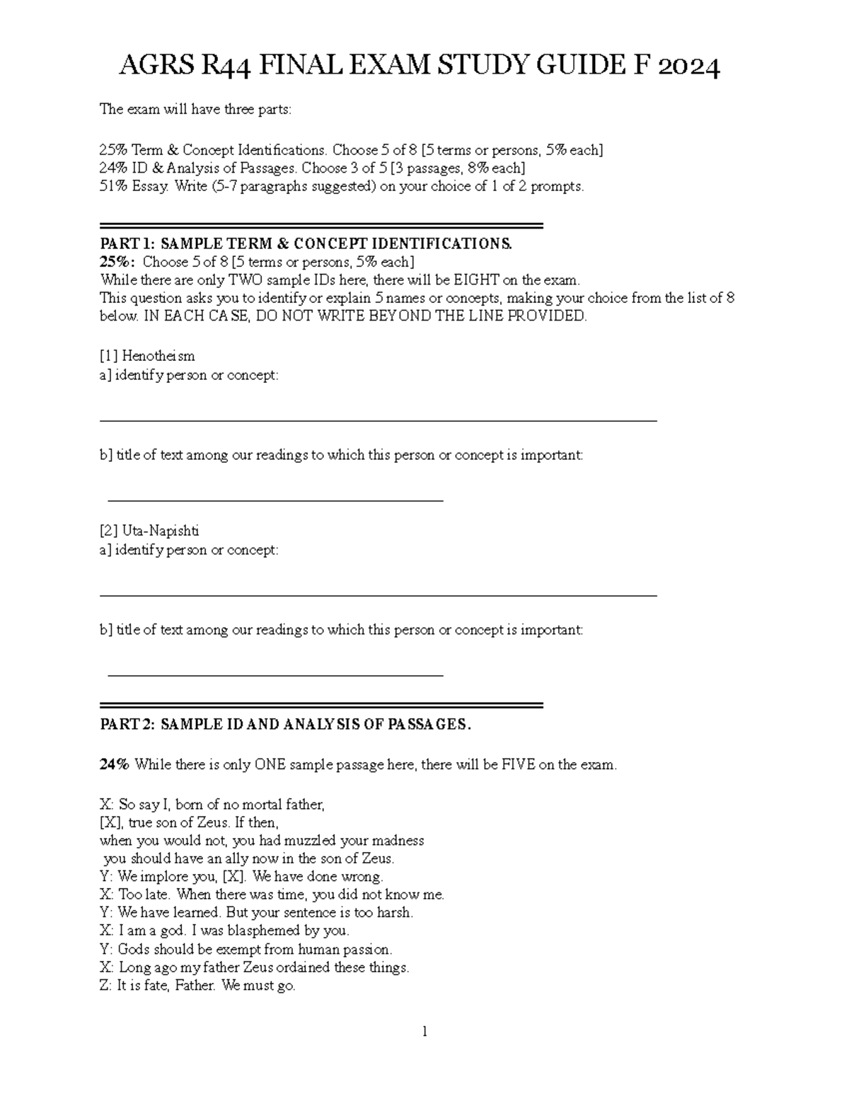 AGRS R44 FINAL EXAM STUDY GUIDE F 2024: Key Concepts & Essay Prep - Studocu