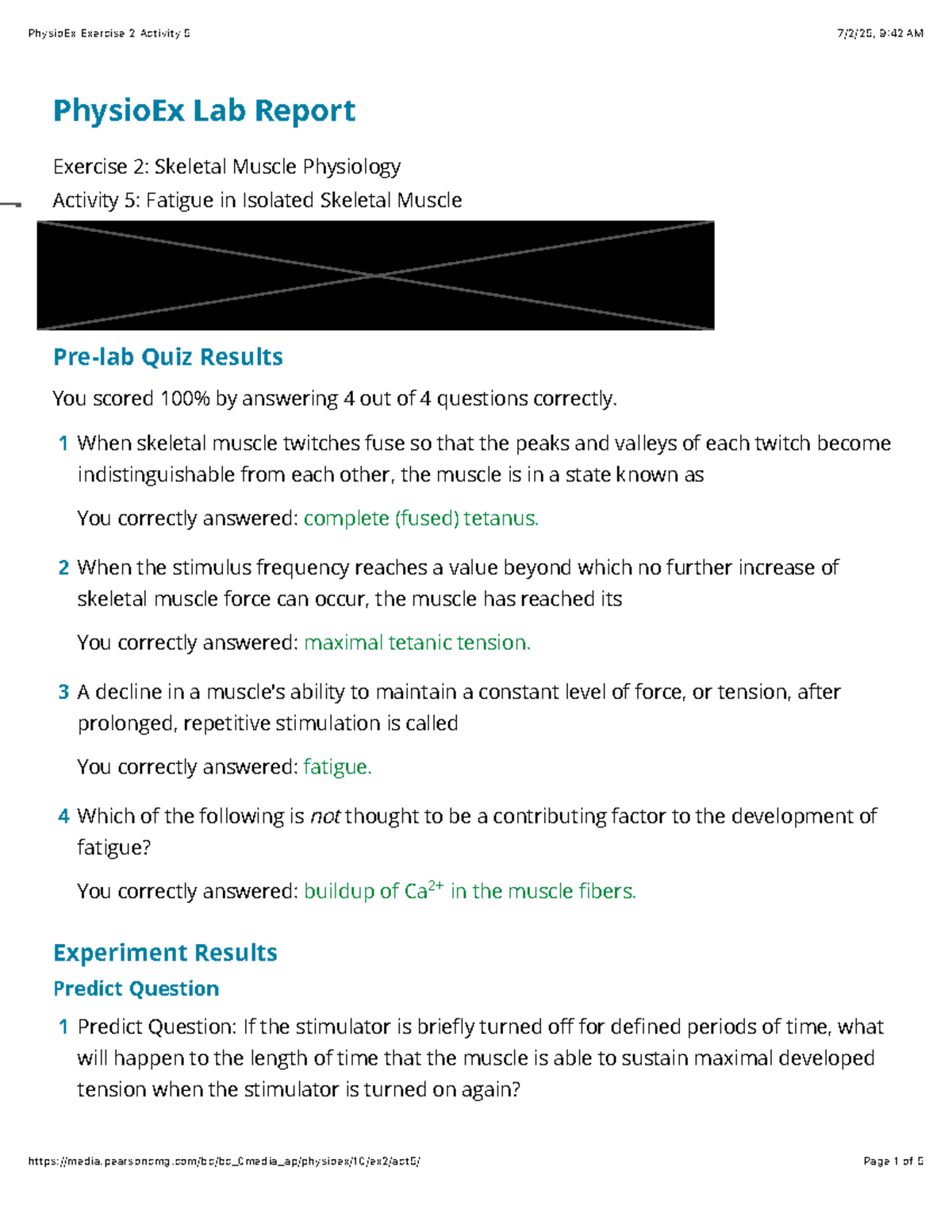 PhysioEx Exercise 2: Skeletal Muscle Fatigue Lab Report - Studocu