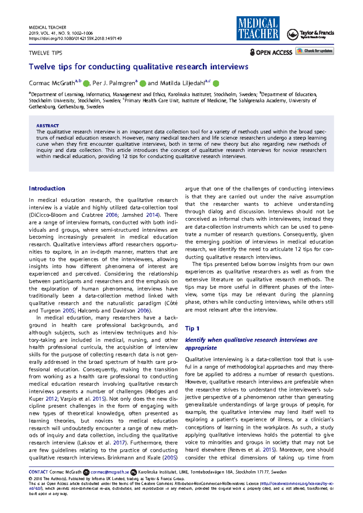 12 Tips for Conducting Qualitative Research Interviews - 2019 Guide ...