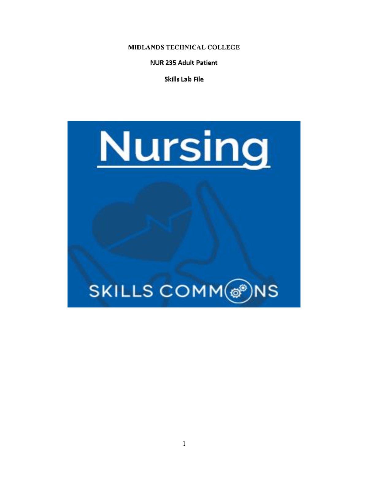 NUR 235 Midterm Skills Lab File: Critical Thinking Exercises & Guidelines - Studocu
