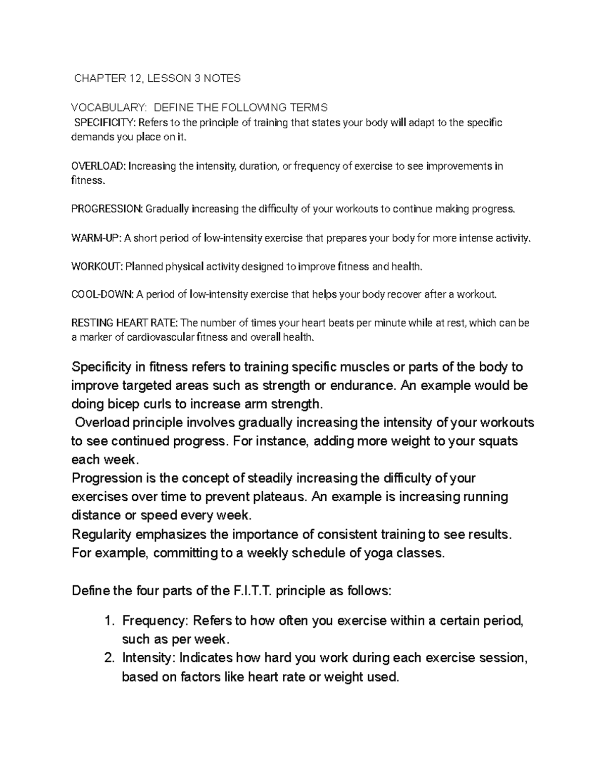 Copy of Chapter 12 Lesson 3 Notes - CHAPTER 12, LESSON 3 NOTES ...
