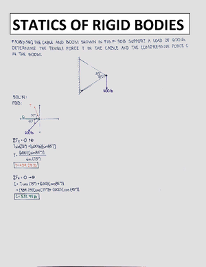 statics rigid bodies - practice materials reviewer - Prepared Engr ...