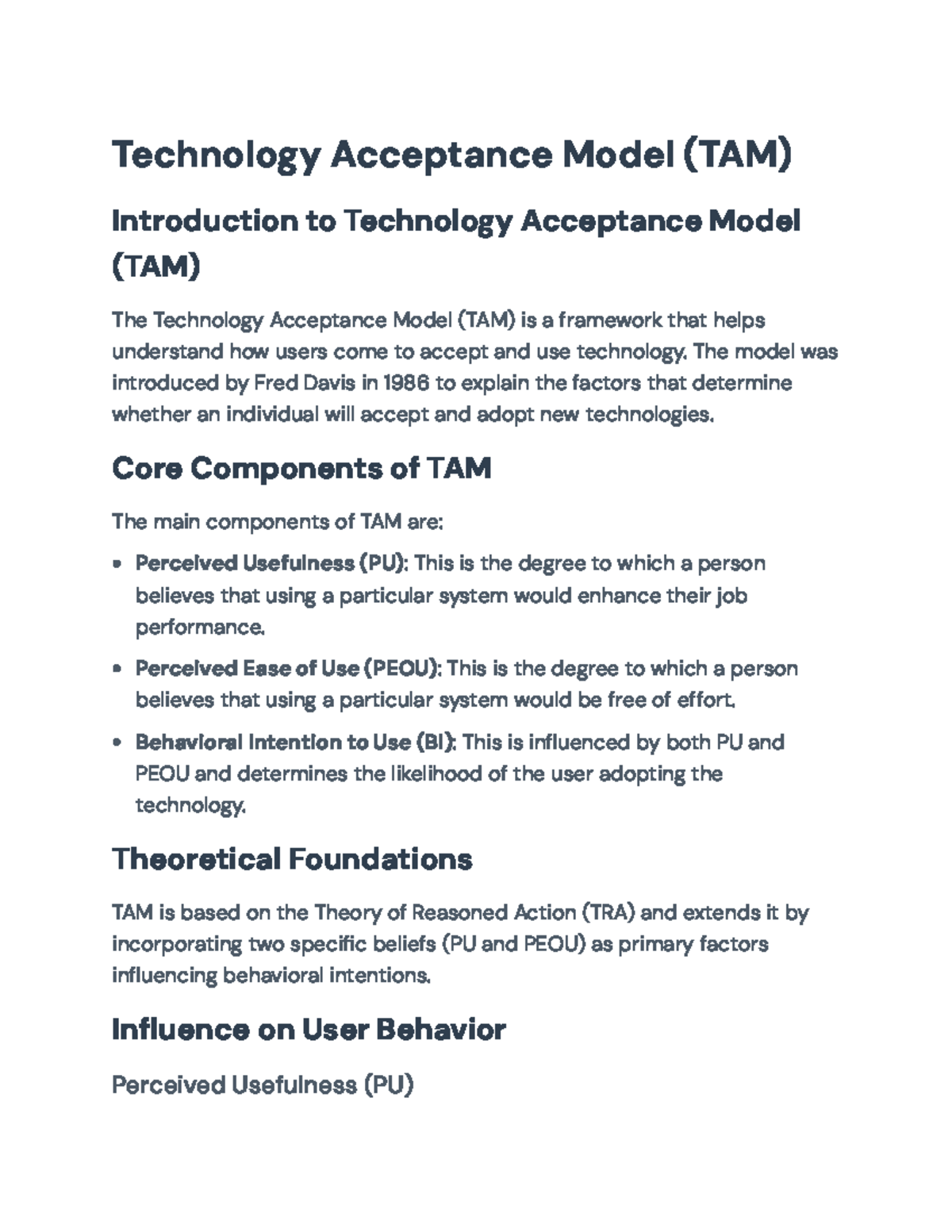 Understanding the Technology Acceptance Model (TAM): Concepts ...