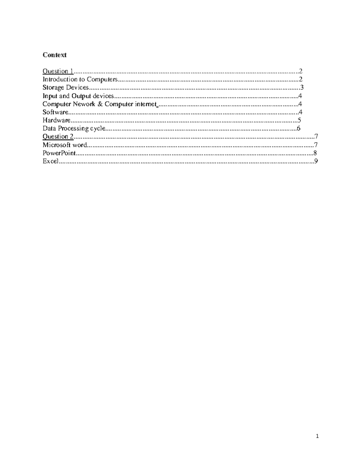 IT - Assignment of information Technology - Context Question - Studocu