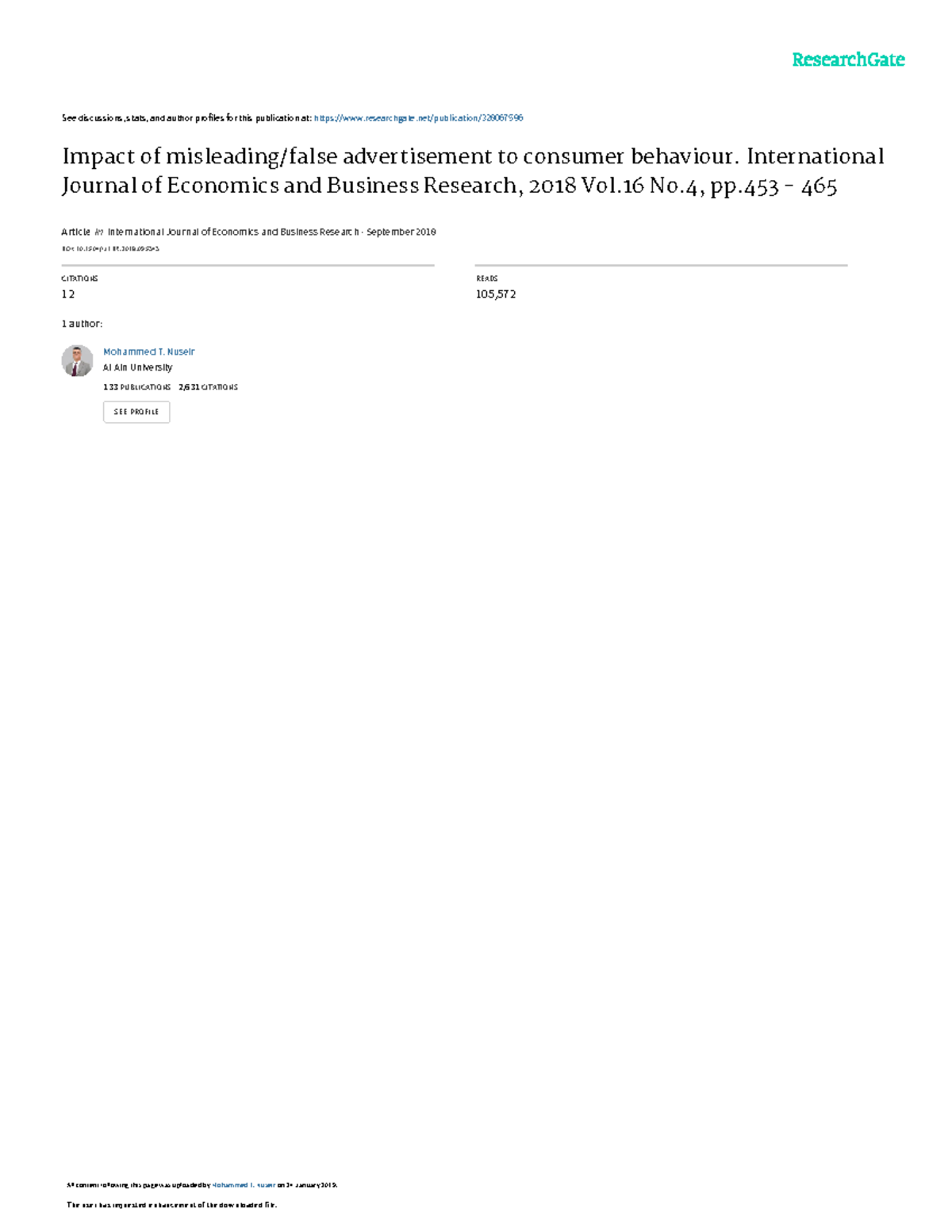 Impact of Misleading Advertising on Consumer Behavior: A Study (ECO ...