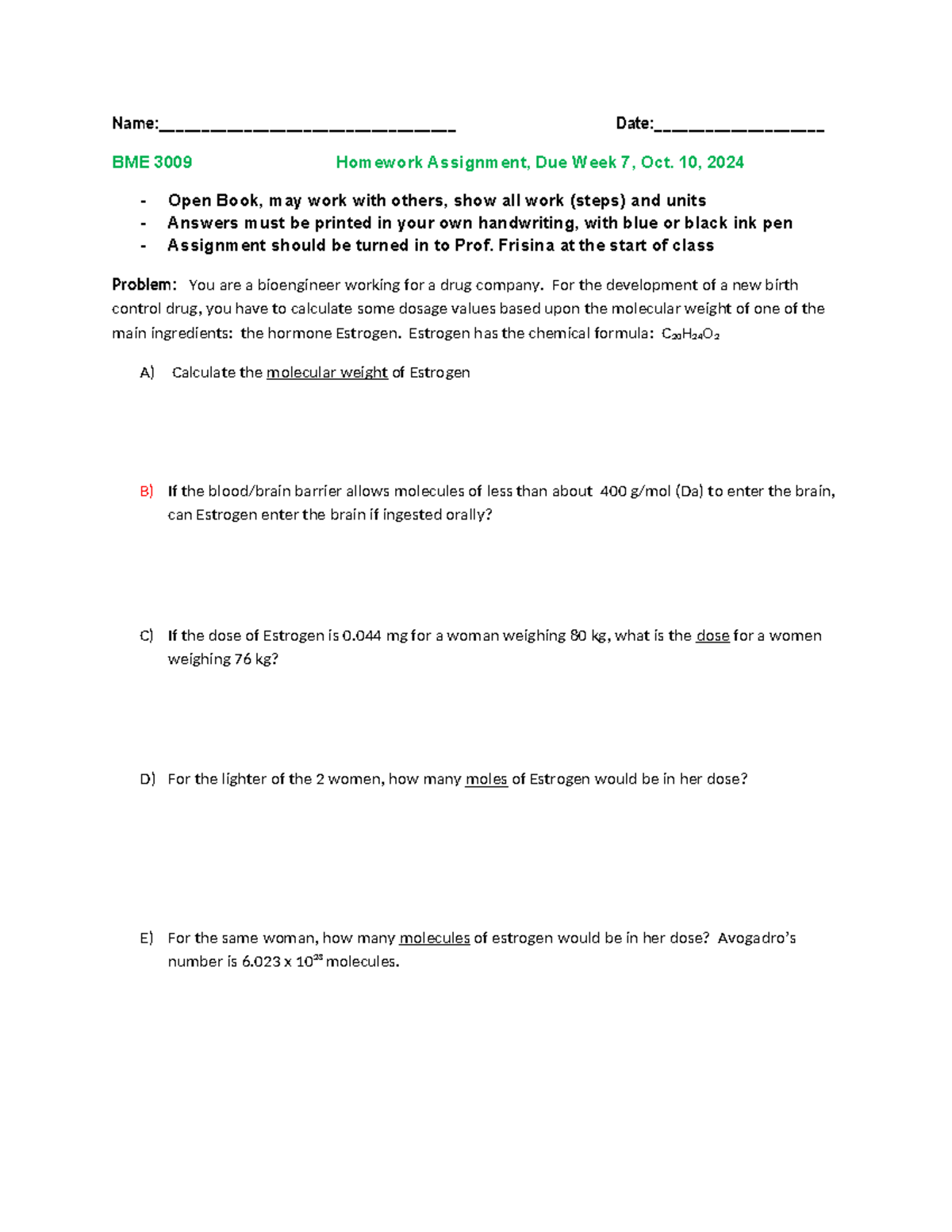 Week 6-Homework-Due Week 7 - Name ...