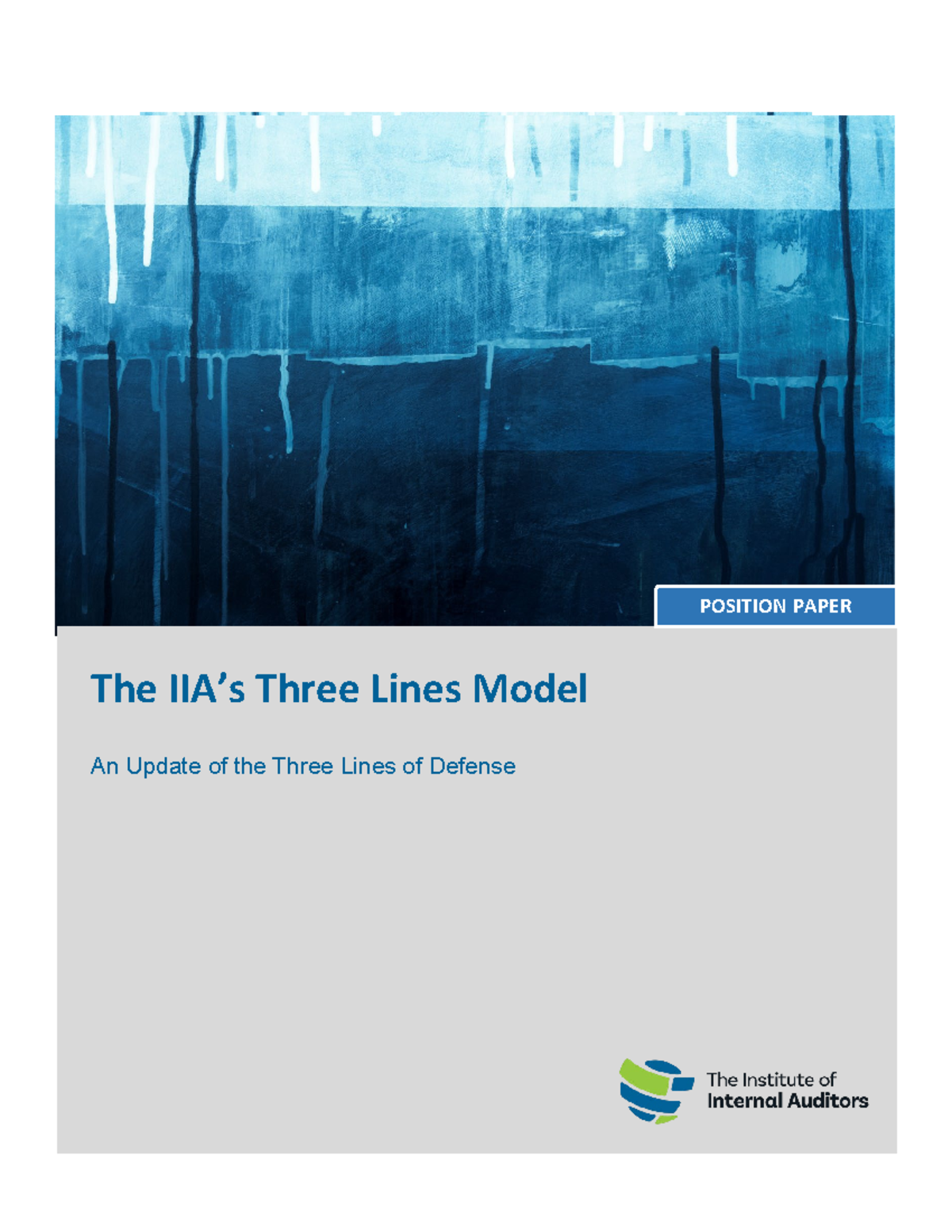 IIA 2024 Position Paper: Updated Three Lines Model Explained - Studocu