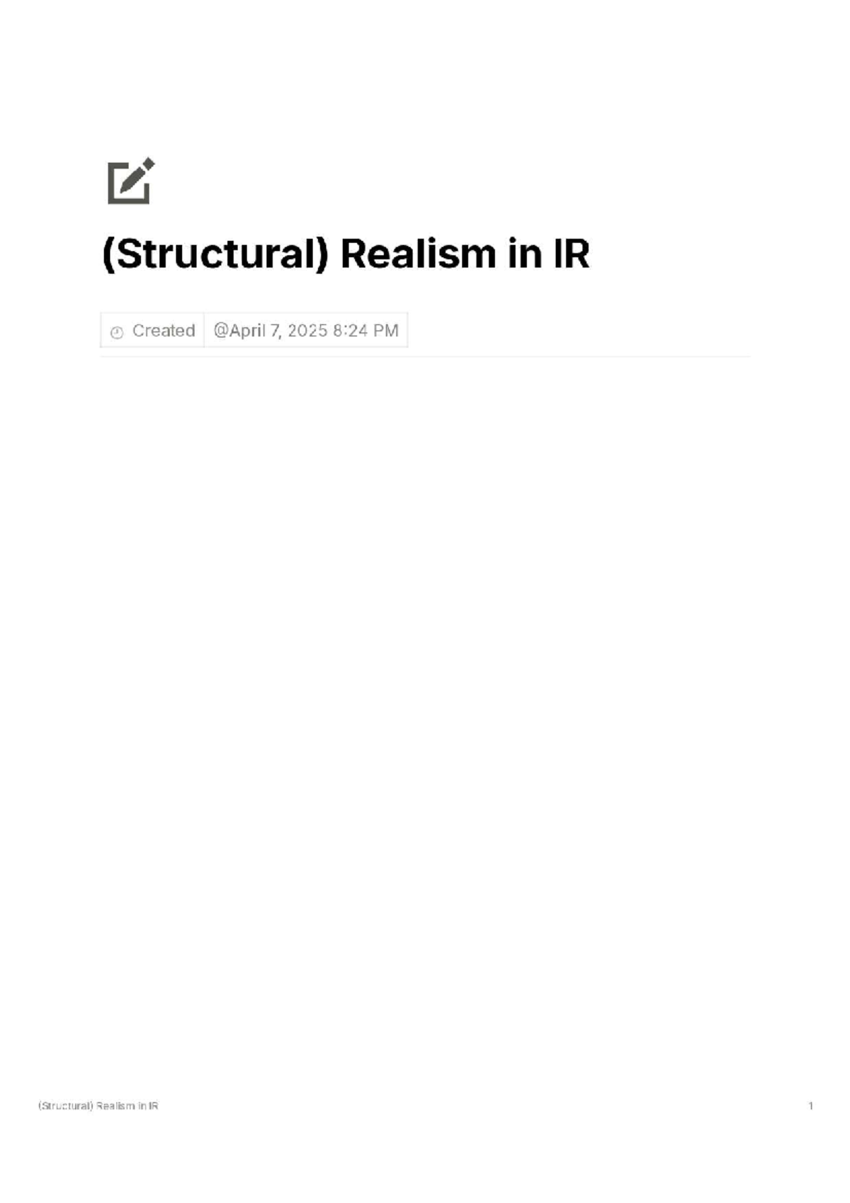1000067467 - Alliance - (Structural) Realism in IR Created 7, 2025 8:24 ...