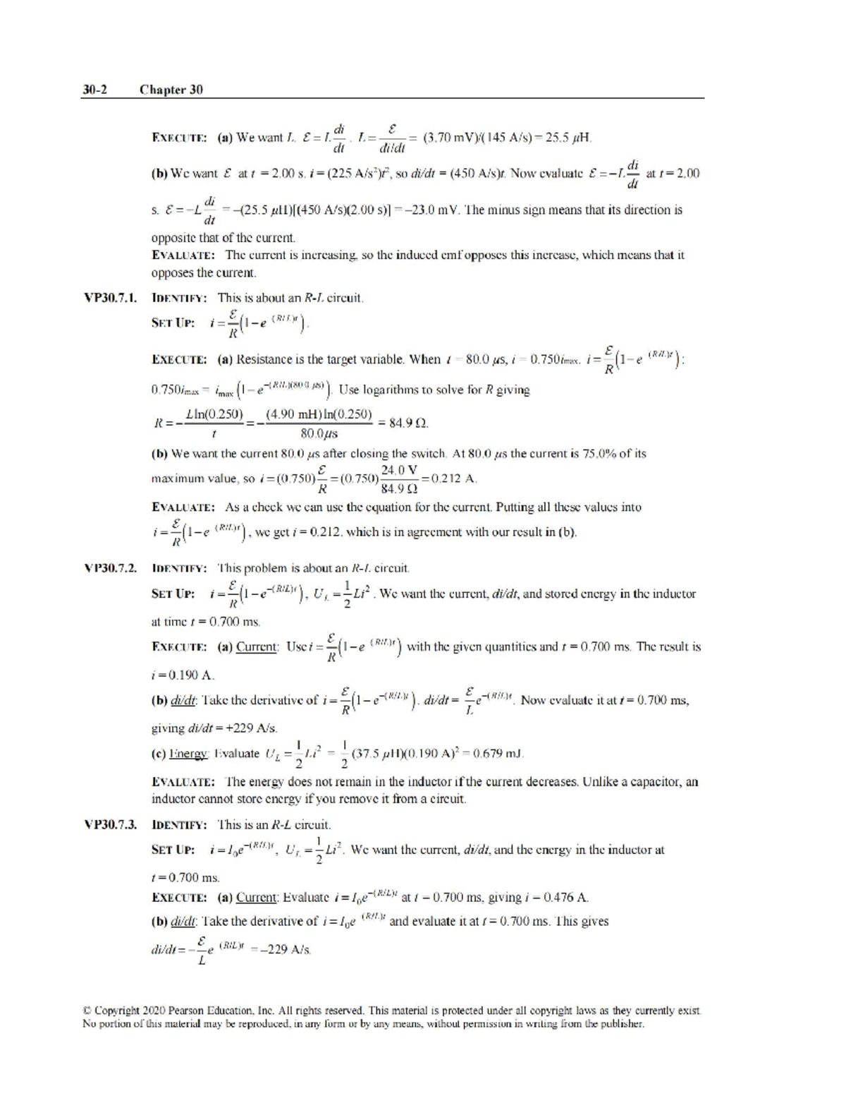 Chapter 30: Circuit Analysis and Inductor Behavior (VP30) - Studocu
