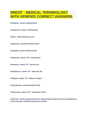 EMT NREMT Practice EXAM-433 Questions AND Answers 2024 - EMT NREMT ...