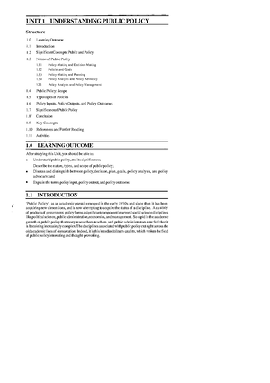E Governance Egyankosh - UNIT 1 E-GOVERNANCE: CONCEPT AND SIGNIFICANCE Structure 1 Learning ...