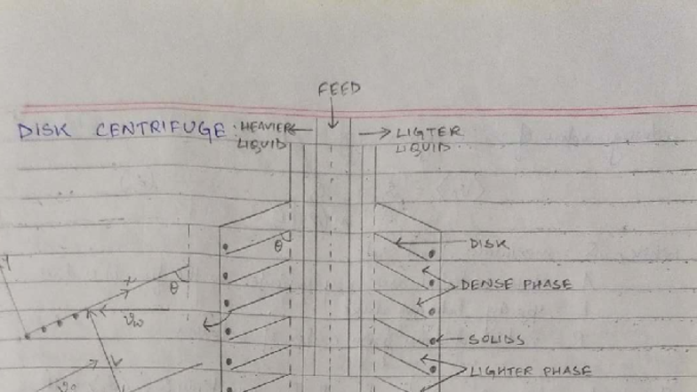 Disk Bowl Centrifuge Notes for FEED 101 - Studocu