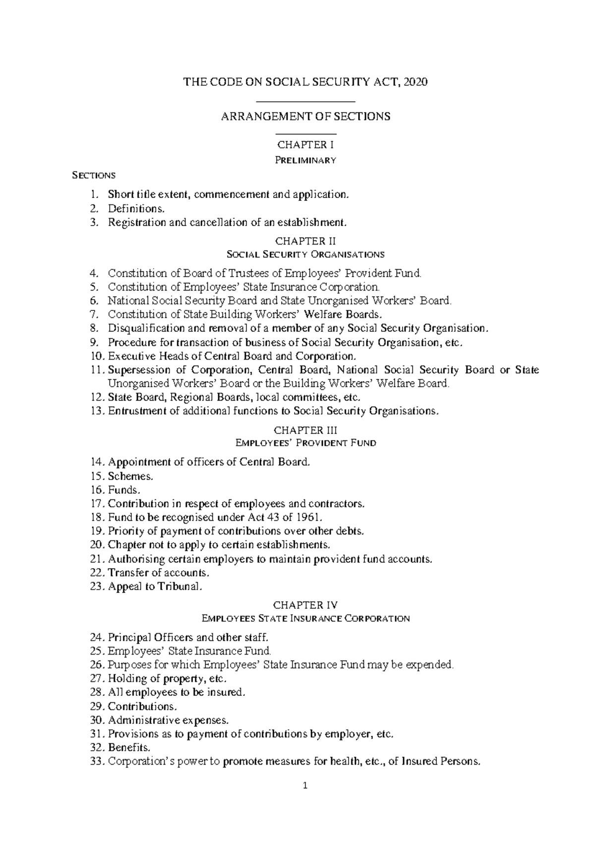 The Code on Social Security 2020: Comprehensive Overview and Analysis ...