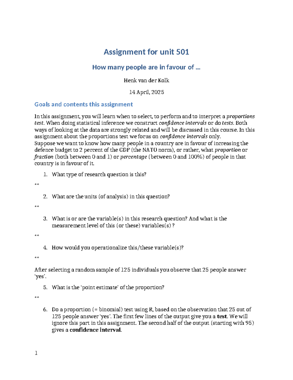 Unit 501 Assignment: Analyzing Proportions and Confidence Intervals ...