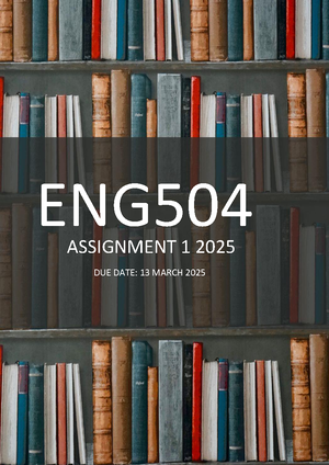 SUS1501 Assignment 8 Portfolio Due 8 May 2024 - ASSIGNMENT SUS - DUE DATE: 8 MAY - UNIQUE CODE ...