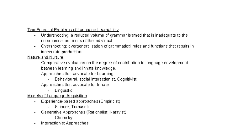 Language Acquisition Theories: Chomsky's Universal Grammar Insights ...