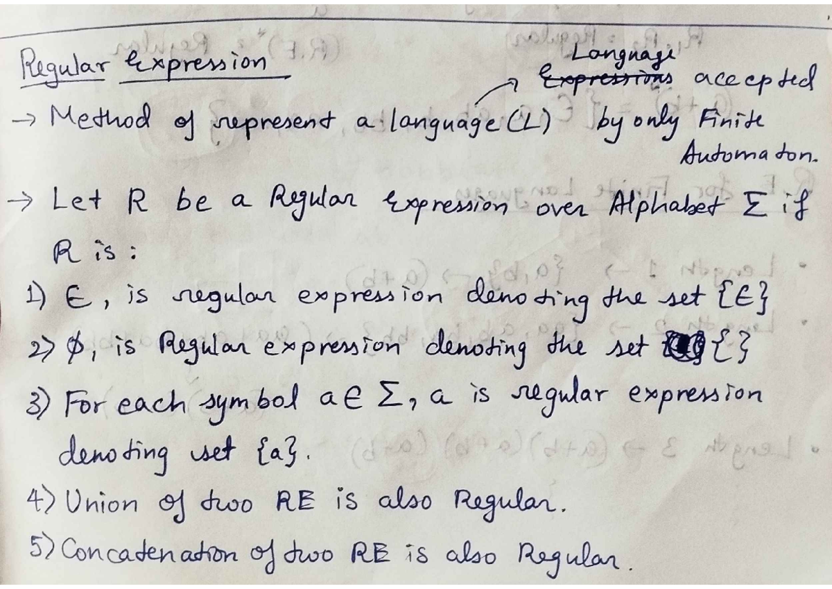 Regular Expressions and Finite Automata: Lecture Notes (CS 3.8) - Studocu