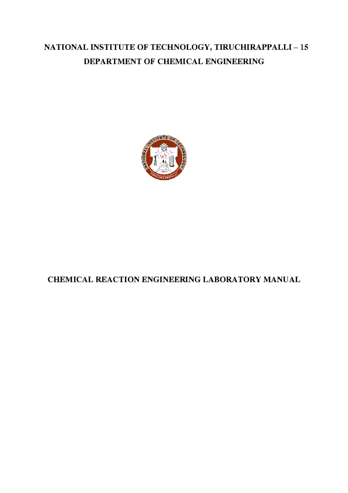 CRE LAB Manuals jan2020 - Mod - NATIONAL INSTITUTE OF TECHNOLOGY ...
