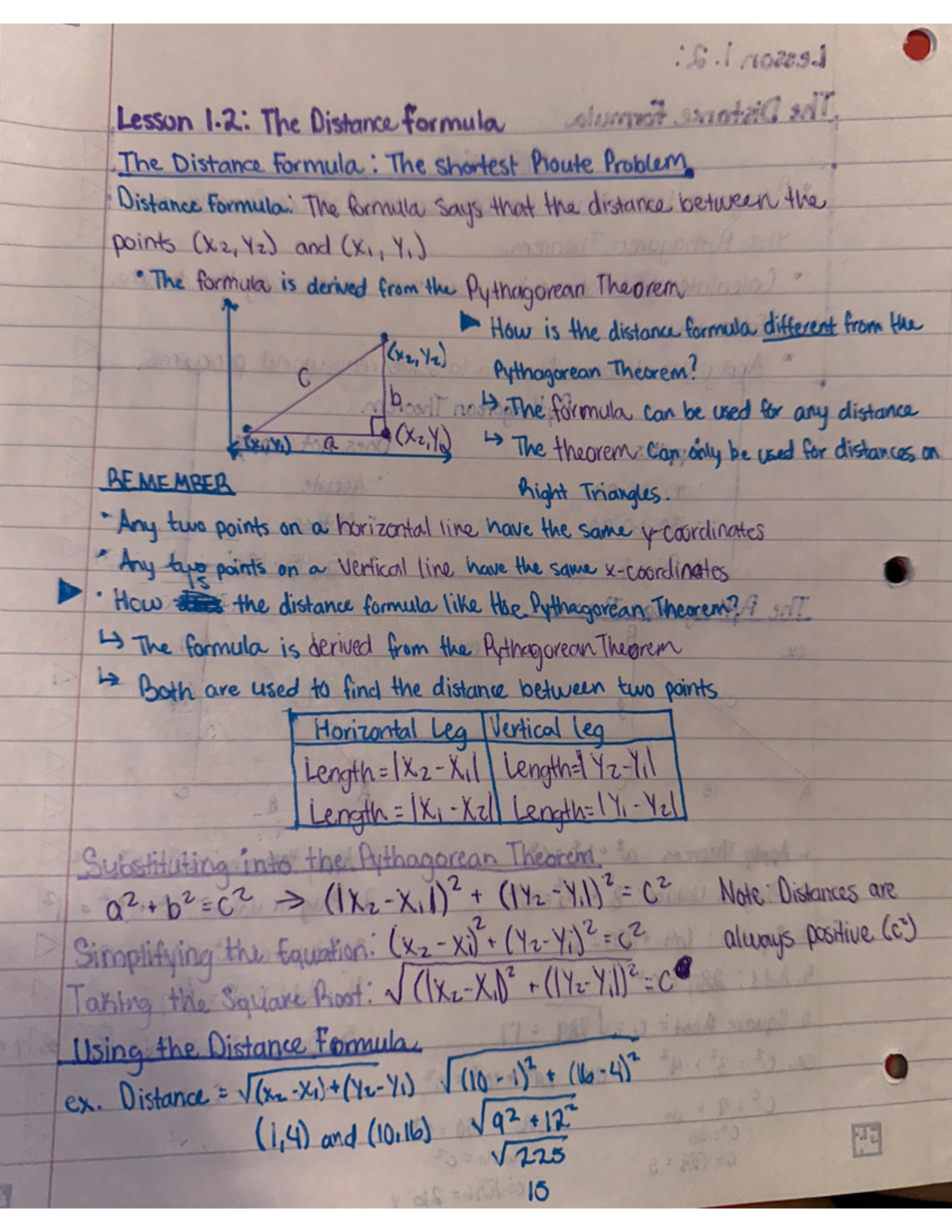 Lesson 1.2: Understanding the Distance Formula and Its Applications ...