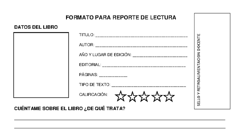 Formato PARA Reporte DE Lectura 094705 - FORMATO PARA REPORTE DE ...