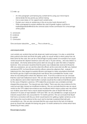 Police officers - Unit 3 AC 1. Evaluate effectiveness of roles of ...