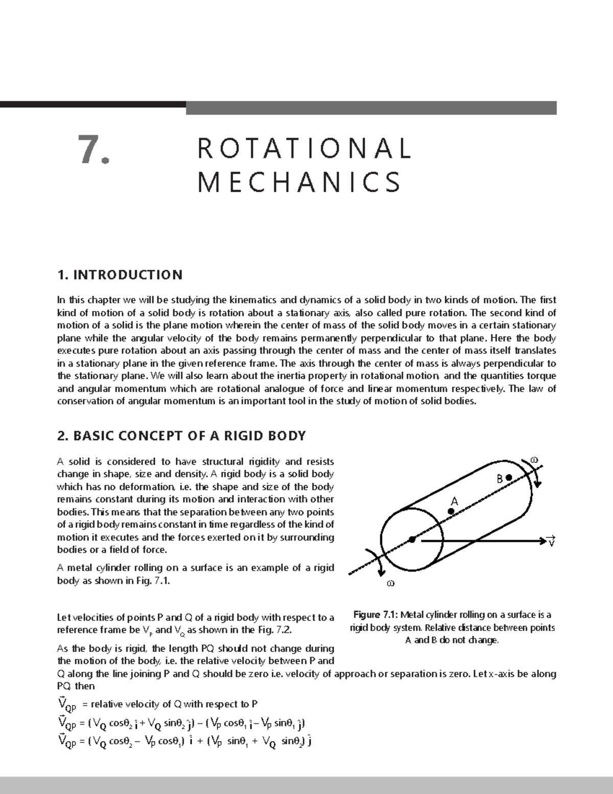7. Rotational Mechanics Theory & Dynamics: JEE Advanced Concepts - Studocu