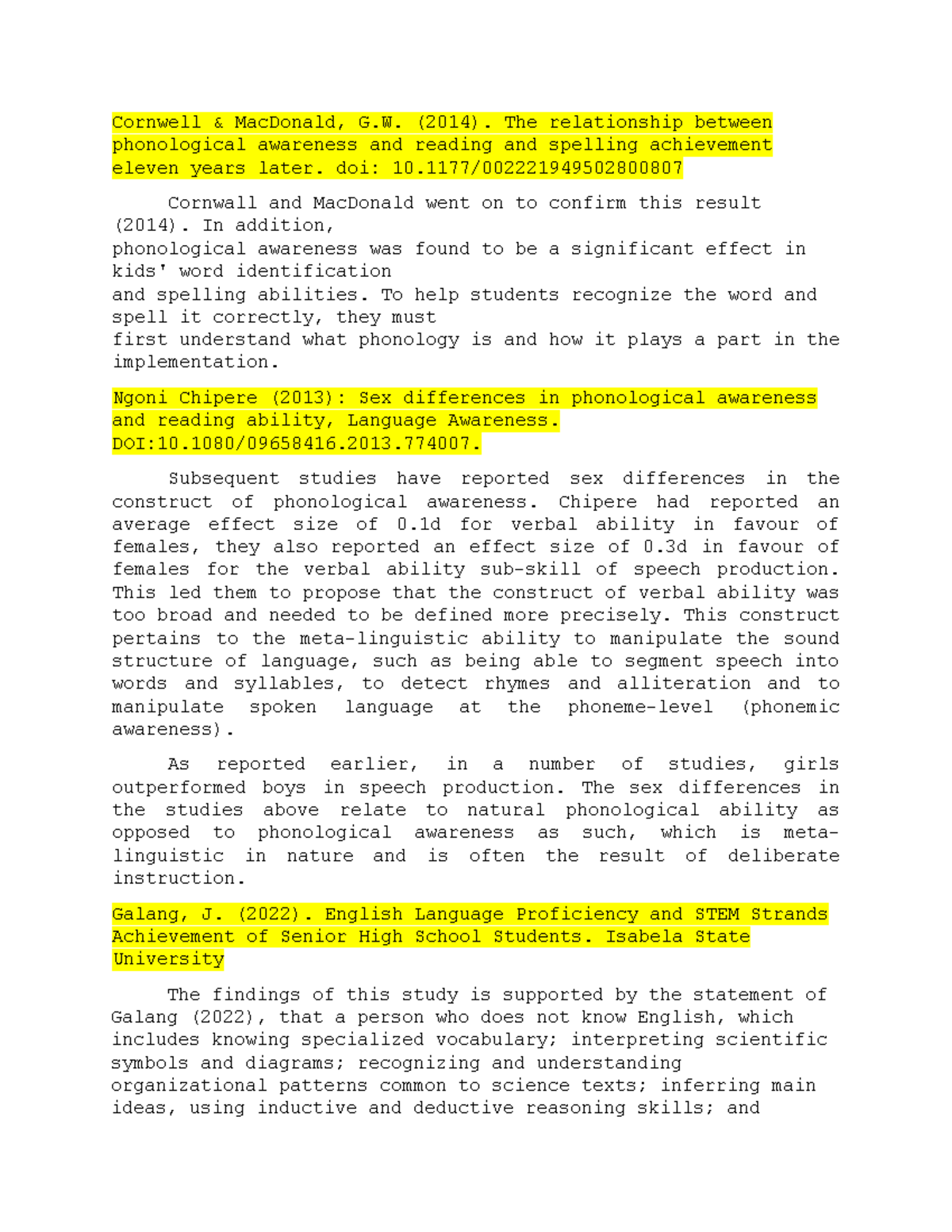 RRL: Good Manners & Right Conduct in Phonological Awareness Studies ...