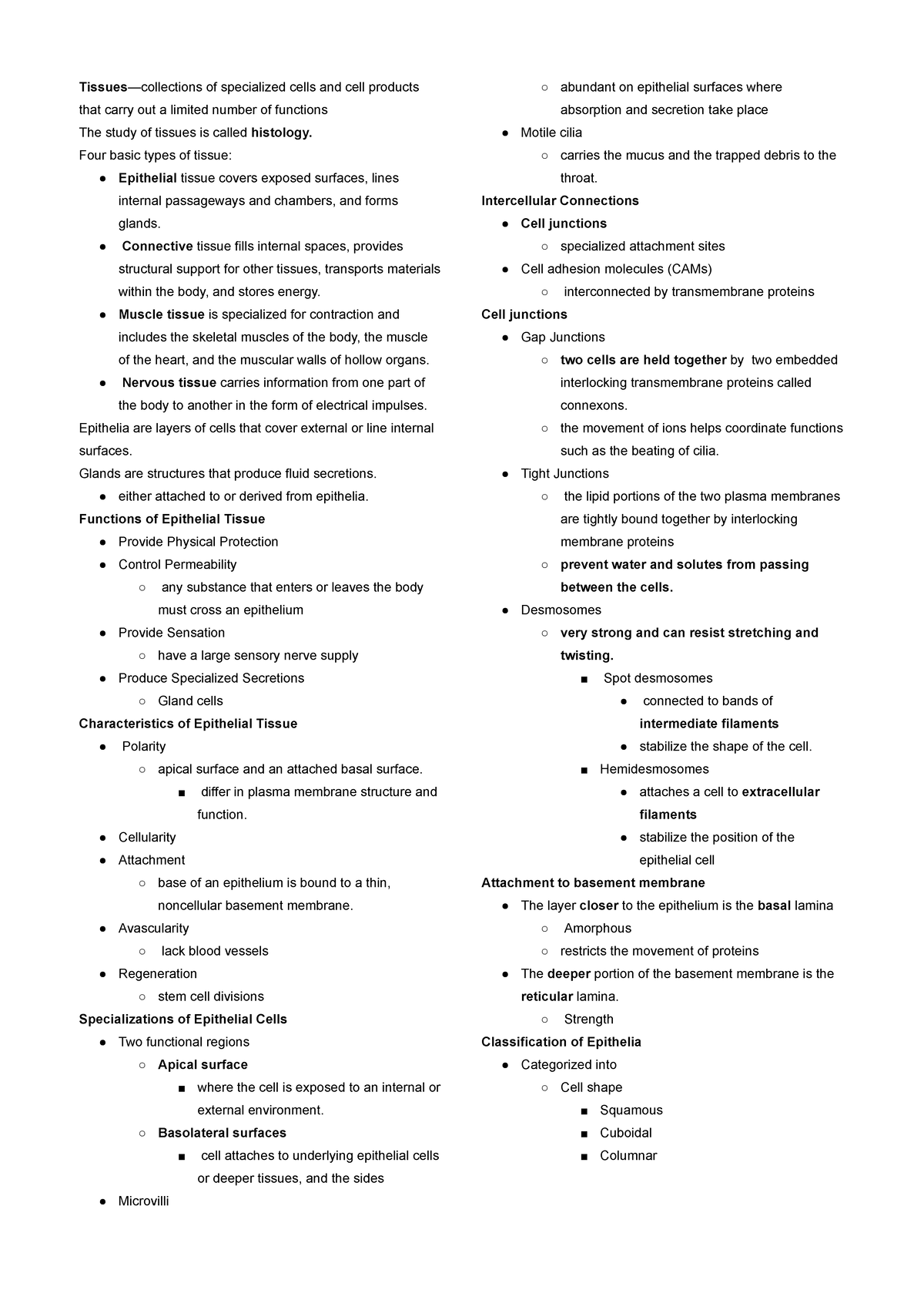 Tissues Overview: Histology of Epithelial, Connective, Muscle, and ...