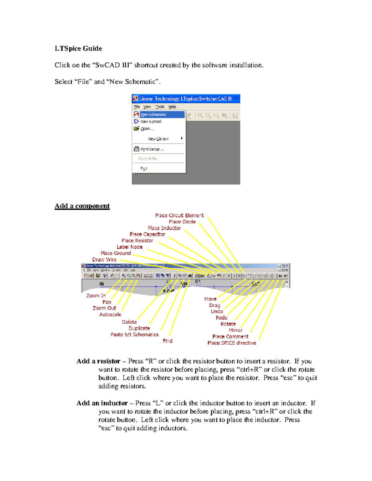 Guia Rápido LTSpice - LTSpice Guide Click on the “SwCAD III” shortcut ...