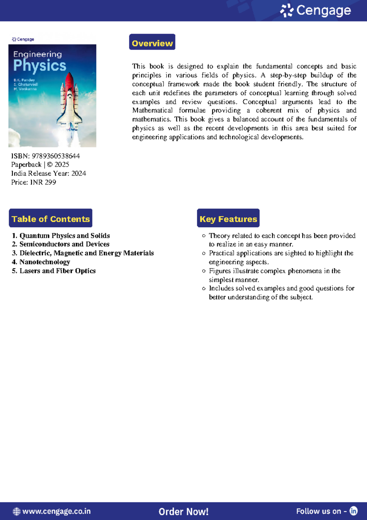 9789360538644 - Summary Engineering Physics - ISBN: 9789360538644 Paperback | © 2025 India ...