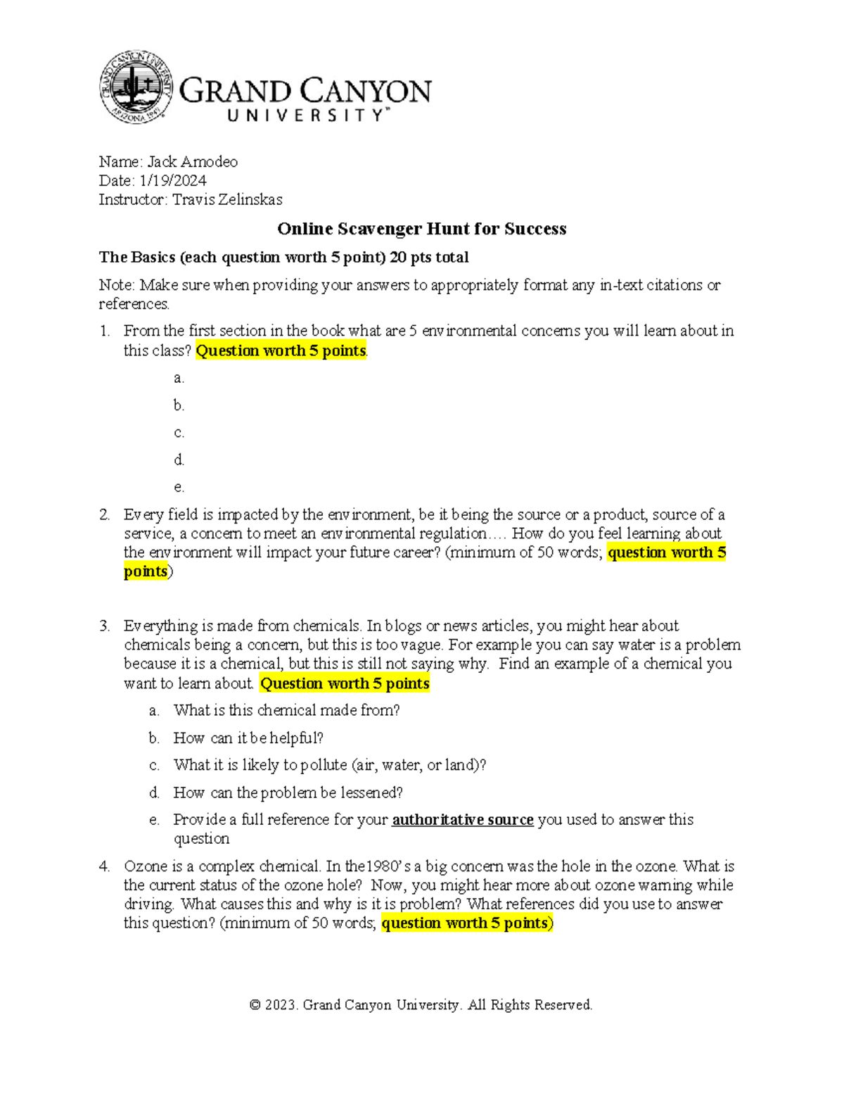 BIO 220 RS Online Scavenger Hunt for Success: Essential Guidance - Studocu