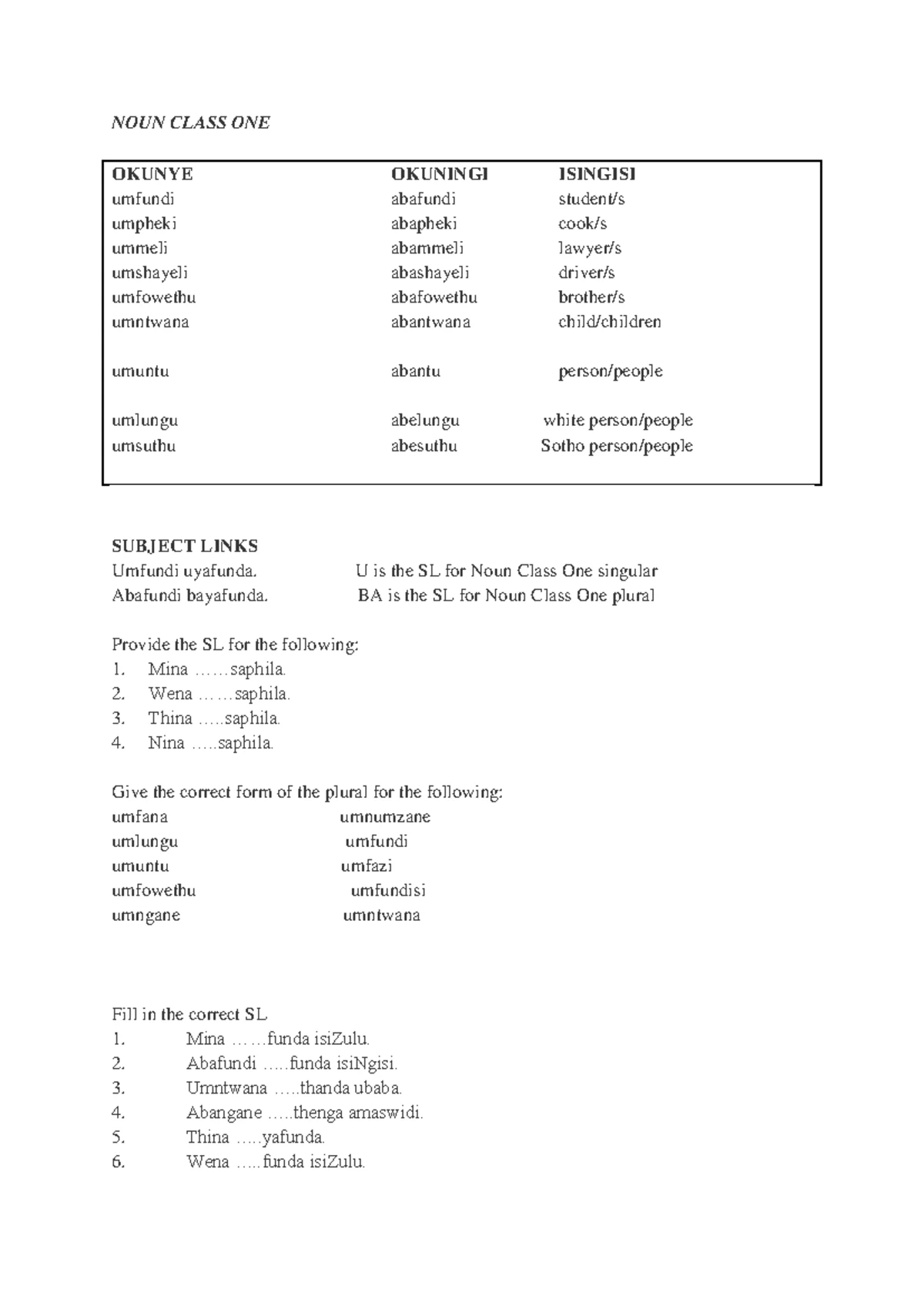 Isizulu lesson plan 5 umkhumbane sec - INOMBOLO YOHLELO 01/ ISAKHIWO ...
