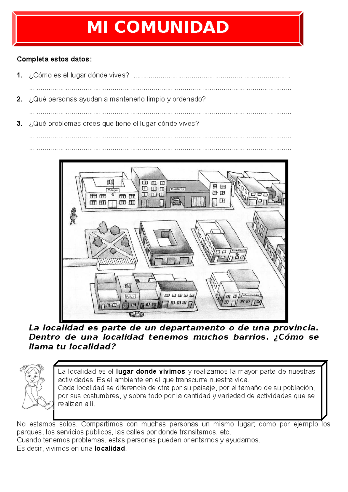 Ficha Completa sobre MI COMUNIDAD: Datos y Reflexiones - Studocu