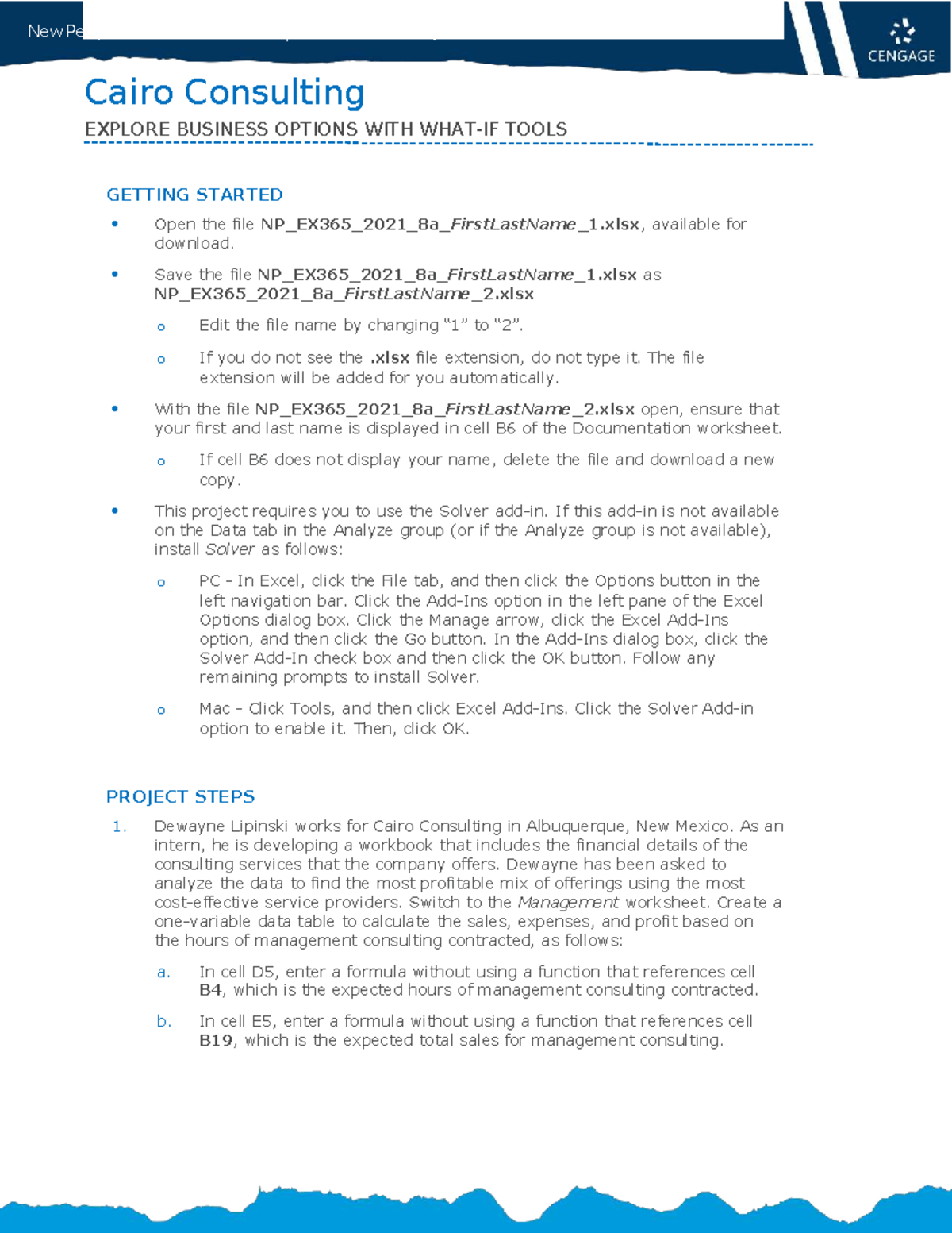 New Perspectives Excel Module 8: SAM Project 1a Instructions - Studocu