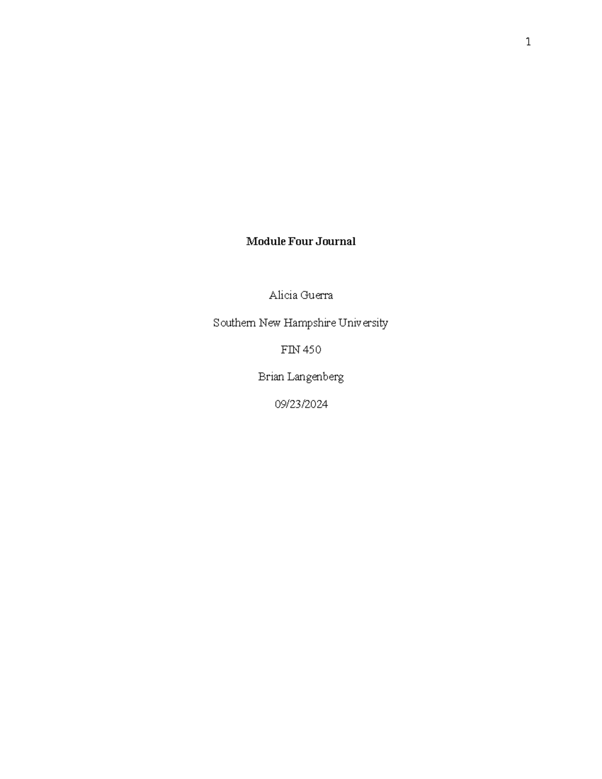 Module Four Journal - Module Four Journal Alicia Guerra Southern New ...