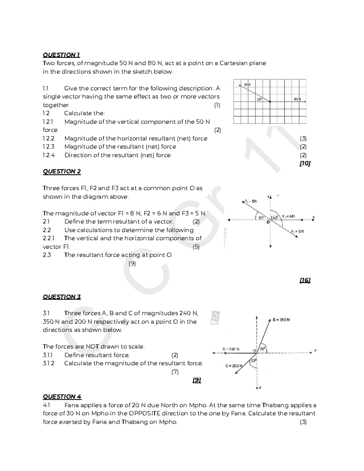 Components and Vectors Gr 11 - Study Guide 2024 - Studocu