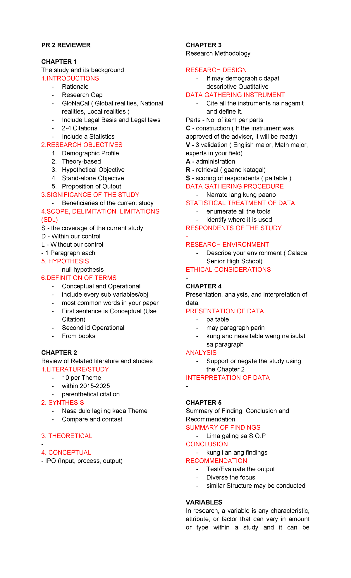 PR 2 REVIEWER: Chapter 1 Study Background & Research Methodology - Studocu