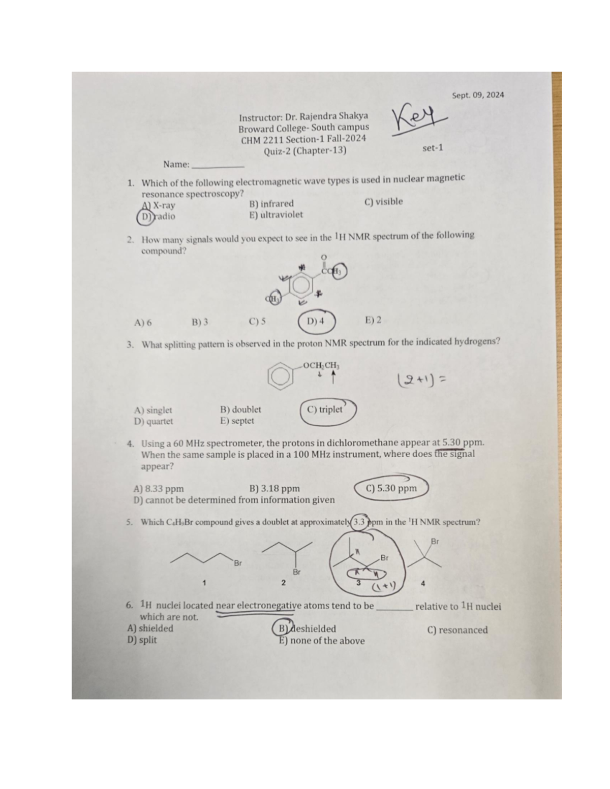 Final Exam Study Guide for CHM 2211: Key Concepts & NMR Reviews - Studocu
