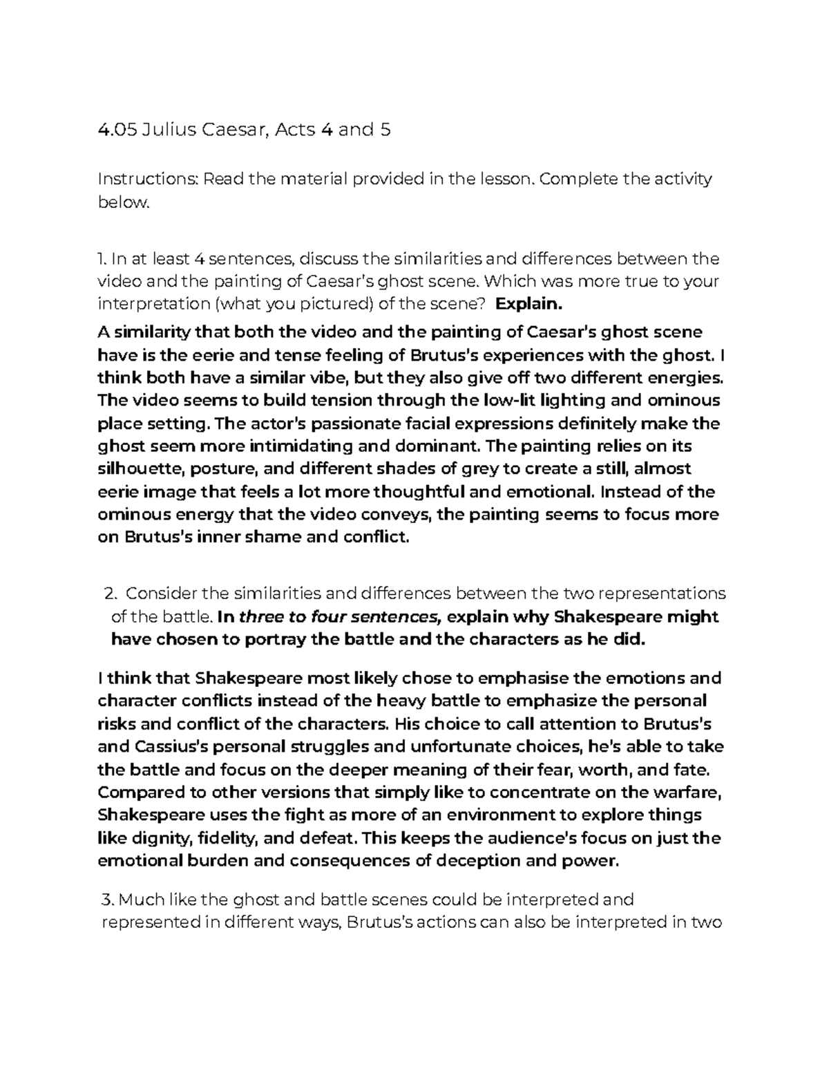 Copy of 4.05 Julius Caesar, Acts 4 and 5 - 4 Julius Caesar, Acts 4 and ...