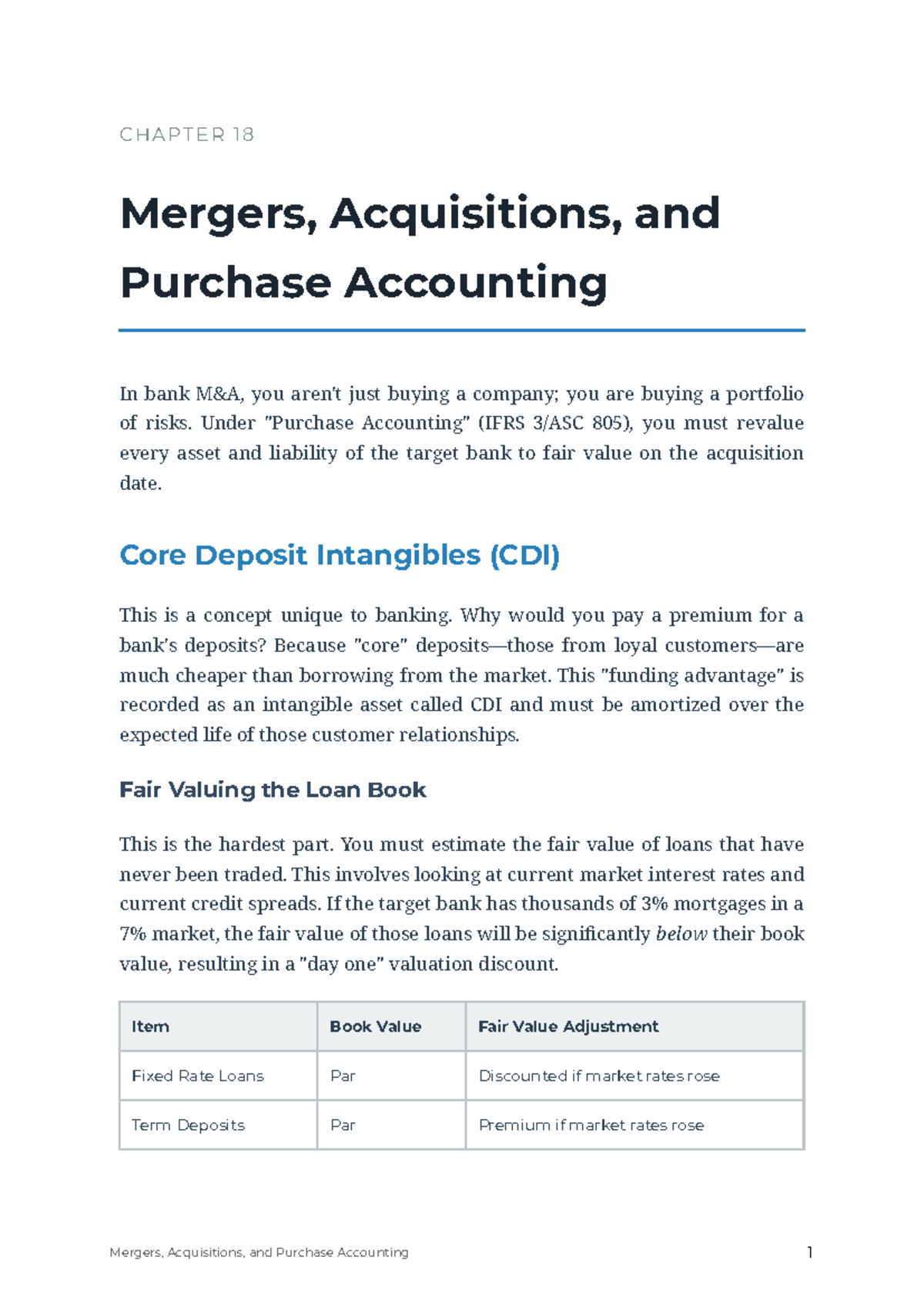 Chapter 18: Mergers, Acquisitions, & Purchase Accounting (Qxxh) - Studocu