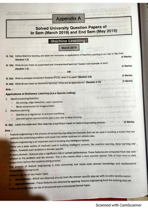 machine learning - CS0085 - SPPU - Studocu