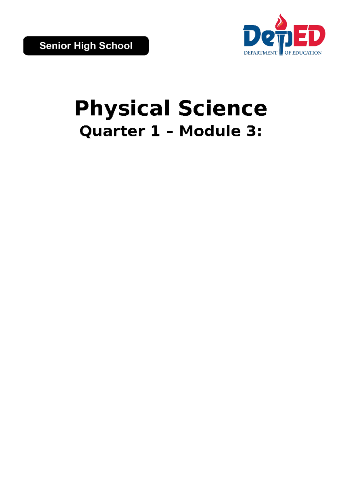Physical Science Q1 Module-3: Understanding Molecular Polarity - Studocu