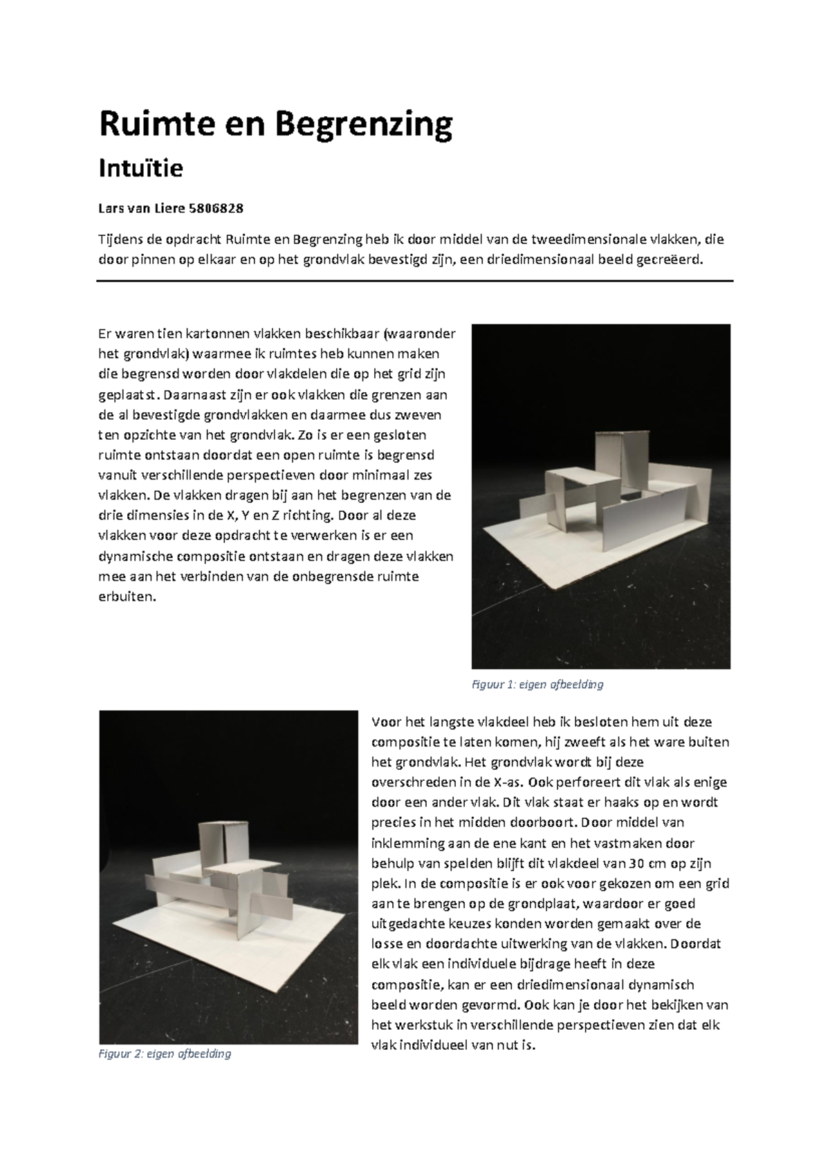 Ruimte en Begrenzing VS1 - Ruimte en Begrenzing Intuïtie Lars van Liere ...