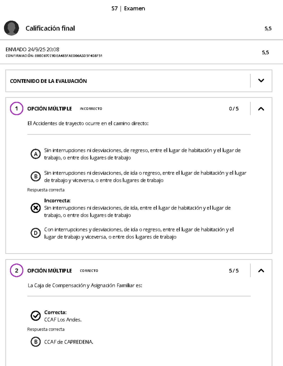 Examen Final Previsión Social EV3: Preguntas y Respuestas - Studocu