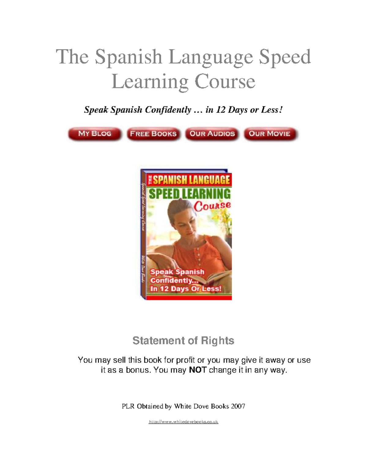 07. The Spanish Language Speed Learning Course author Books-library ...