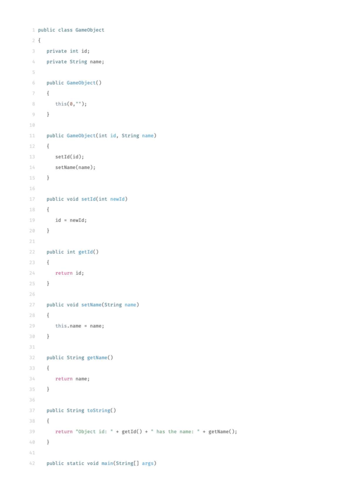 Java Exam: GameObject Class Implementation and Methods - Studocu