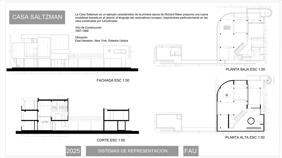 CASA SALTZMAN: Análisis y Representación a Escala 1:50 - Studocu