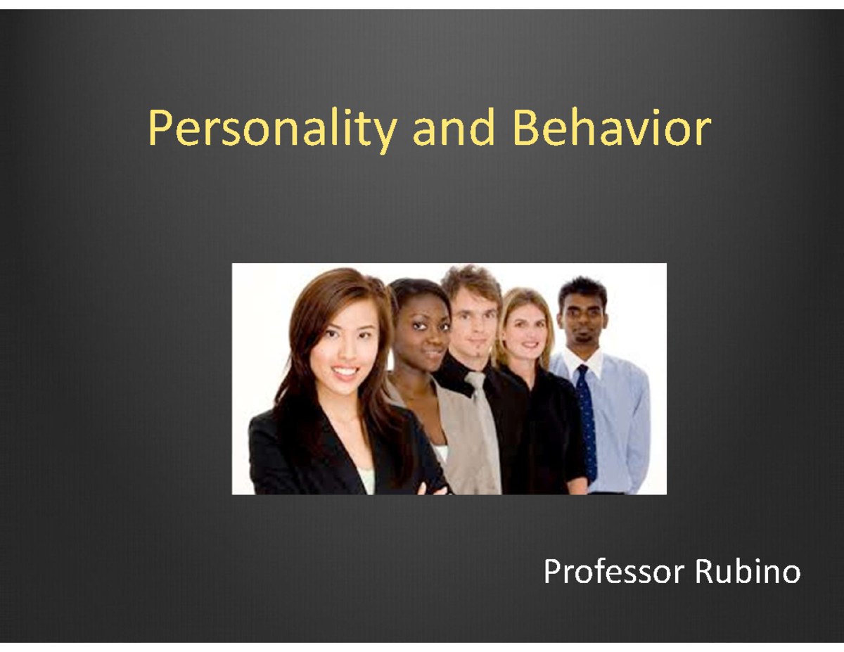 Employee Personality and Behavior Analysis - PSY101 Course Notes - Studocu