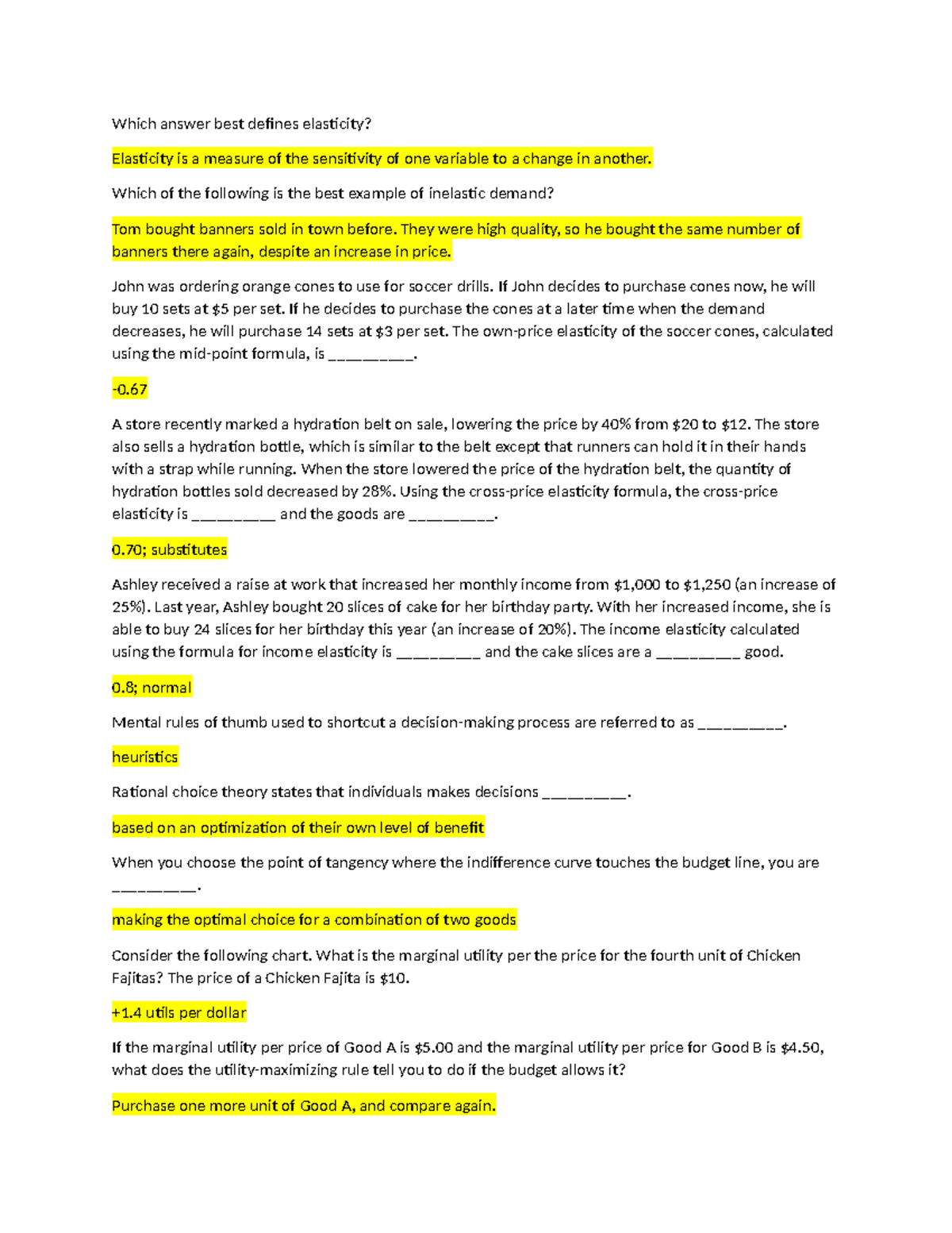 Unit 2 Challenge: Consumer and Firm Elasticity Concepts (Sophia) - Studocu