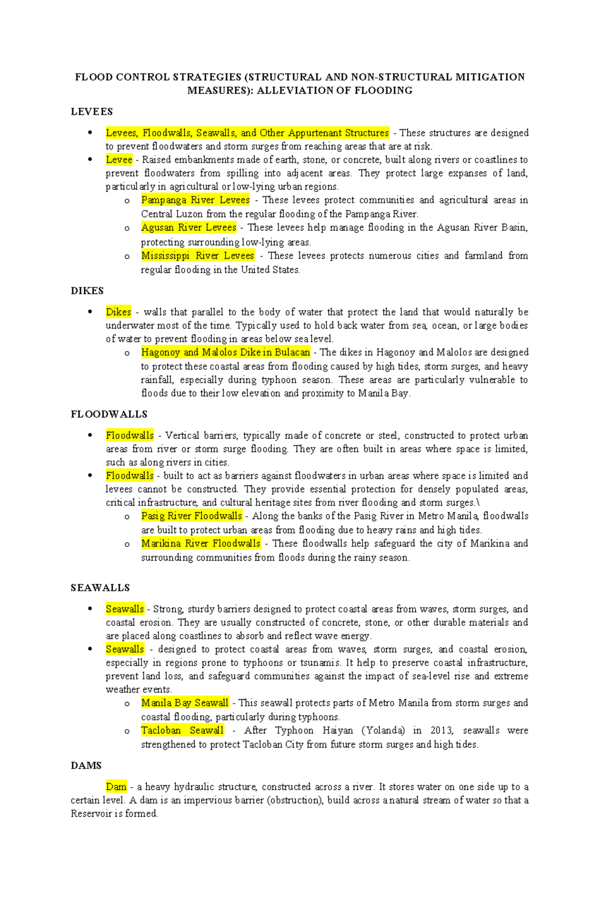 PCS 2 - Group 1: Review of Structural and Non-Structural Flood Control ...